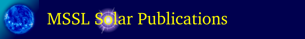 MSSL Solar Group Publications